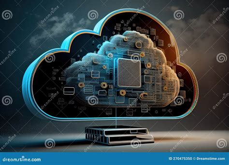 Generative Ai Cloud Technology Concept Data Center Concept Stock