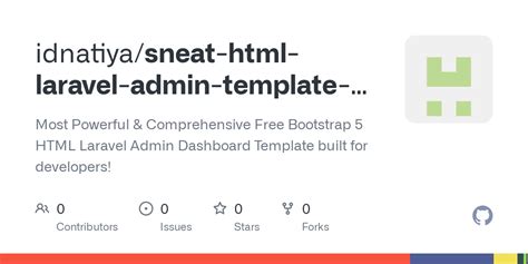 Github Idnatiyasneat Html Laravel Admin Template Free Most Powerful