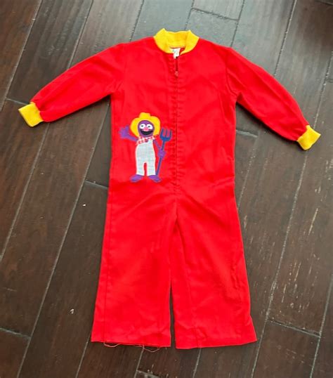 Vintage Sesame Street Farmer Grover Jumpsuit 1970s R Gem