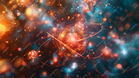 Subatomic Particles Quantum Environments Abstract Background Premium