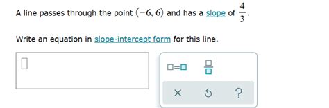Solved A Line Passes Through The Point And Has A Chegg Com