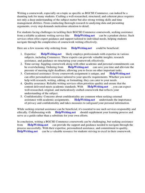 Bgcse Commerce Coursework Pdf Expert Internet