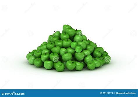 Big Pile Of Green Apples Stock Illustration Illustration Of Fresh 25121173