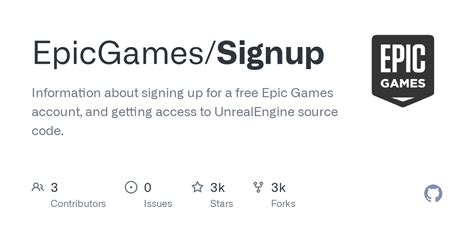 GitHub EpicGames Signup Information About Signing Up For A Free Epic