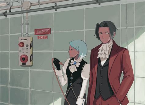 Miles Edgeworth And Franziska Von Karma Ace Attorney Drawn By X Danbooru