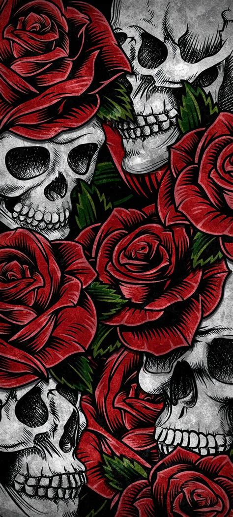 Skull And Rose Wallpaper Floral Sugar Skull Wallpaper For Walls