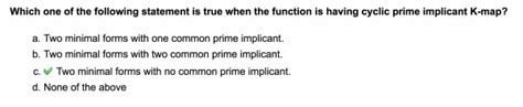 Digital Logic Cyclic Prime Implicant K Map