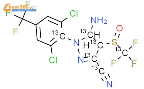 2140327 54 2 13C4 氟虫腈CAS号 2140327 54 2 13C4 氟虫腈中英文名 分子式 结构式 960化工网