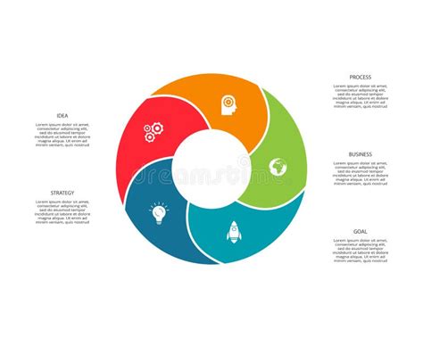 Circle Elements Of Graph Diagram With Steps Options Parts Or Processes Template For
