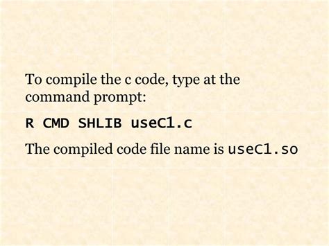 Ppt Calling C Code From R An Introduction Powerpoint Presentation