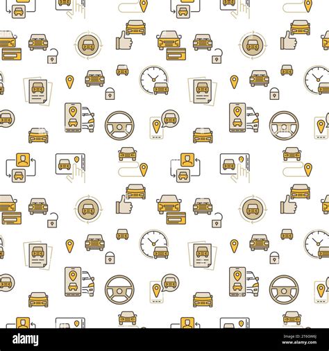 Car Sharing Seamless Background Vector Carsharing Concept Pattern Stock Vector Image And Art Alamy