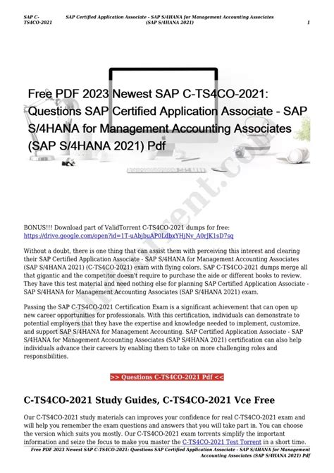 PPT Free PDF Newest SAP C TS CO Questions SAP Certified Application Associate SAP