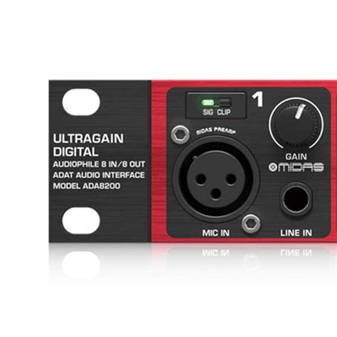 Behringer Ada8200 Preamplificador De Micrófono Adat De 8 Canales