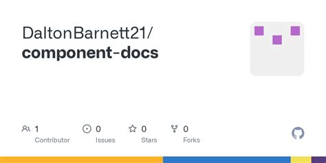 Github Daltonbarnett21component Docs