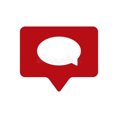 Message Icon On A Red Pin Stock Vector Illustration Of Communicate