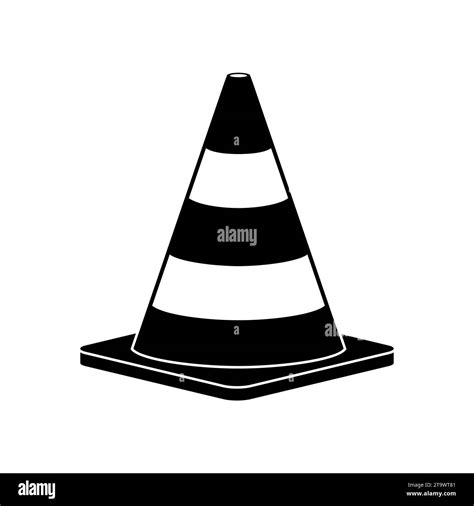 Traffic Cone Icon Isolated On White Background Demolition Road Cone