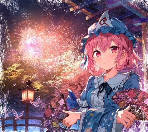 Ibushi Roun Saigyouji Yuyuko Touhou Absurdres Commentary Request