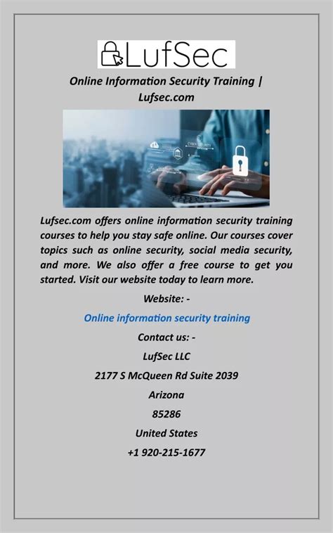 Ppt Online Information Security Training Lufsec Powerpoint