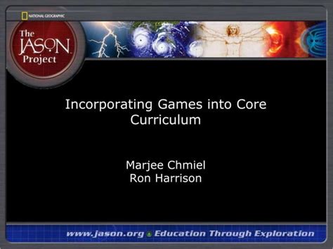 Integrating Jason Games Pptx Education