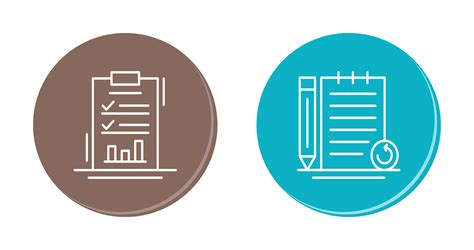 Report List And Rechecked Notes Icon Vector Art At Vecteezy