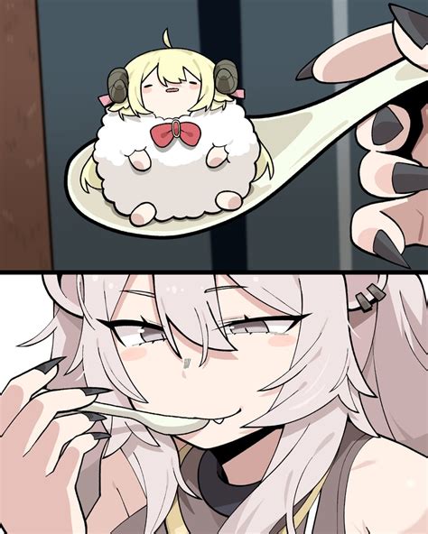 Shishiro Botan Shishiro Botan And Tsunomaki Watame Hololive Drawn By Cocomayo Tomato