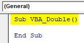 VBA Double How To Use VBA Double Data Type In Excel