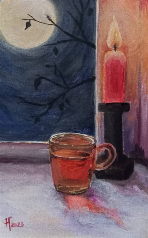 Картина «Ожидание Холст на картоне Акрил 2023 г