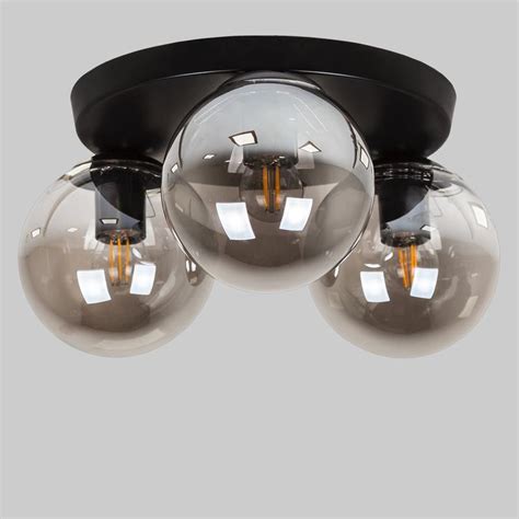 Чорна стельова люстра з кулями 56 Xpr150f 3 Bk Bk — ціна 1988 грн у каталозі Люстри Купити