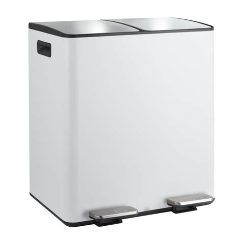 Selective Sorting Bin 40l Aliya 2x20l Matt White Steel Spirella