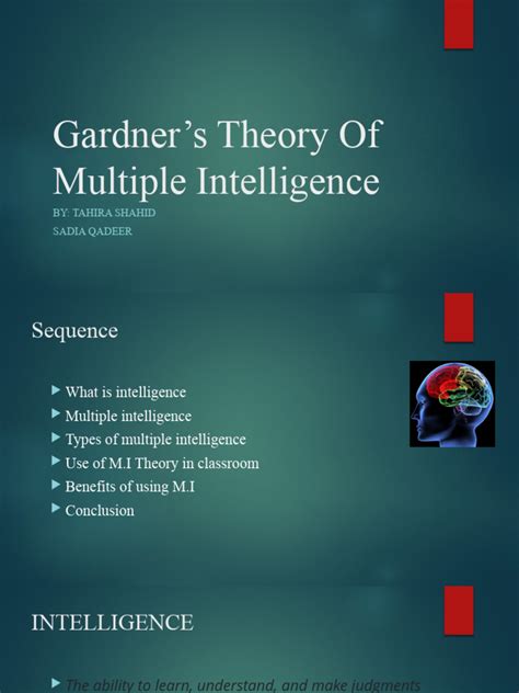 Multiple Intelligence Pdf Intelligence Cognition