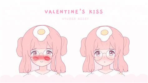Valentines Kiss ♡ Animated Vtuber Asset Hiyo♡kays Ko Fi Shop