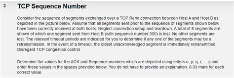 Solved Tcp Sequence Number Consider The Sequence Of Segments
