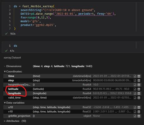 trying to pull in wind data from gfs using fast herbie xarray · blaylockbk herbie · discussion