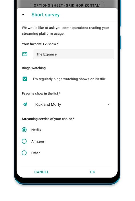 Android Bottom Sheet Input