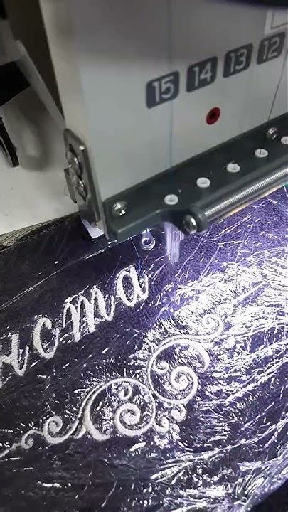 Машинная вышивка на полотенце Youtube