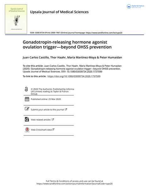 Pdf Gonadotropin Releasing Hormone Agonist Ovulation Trigger—beyond