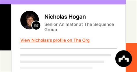 Nicholas Hogan Senior Animator At The Sequence Group The Org