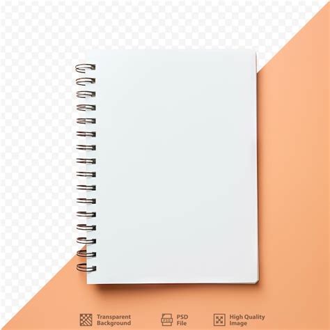 Premium PSD Transparent Background With Empty Notebook Paper For Design