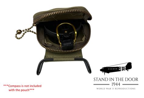 Early War Zipper Compass Pouch Stand In The Door 1944