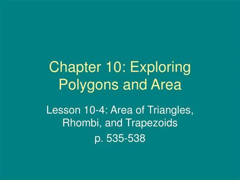PPT Chapter 10 Exploring Polygons And Area PowerPoint Presentation Free Download ID 3595487