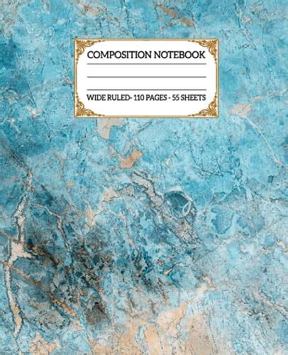 Marble Composition Notebook Wide Ruled Luxury Marble Notebooks School