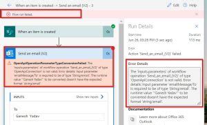 The Inputs Parameters Of Workflow Operation Send An Email V Of Type Openapiconnection