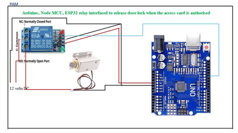 Relay Connected To Arduino Node MCUor ESP32and Door Lock Release Avinya Networks