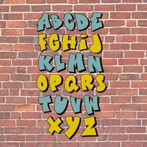 Graffiti Font Otf File Vector Svg Font Create Own Style Logo Etsy