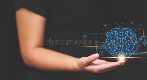 Brain Of Ai Symbolic Machine Learning Artificial Intelligence Of Futuristic Technology Stock