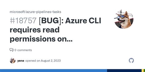 Bug Azure Cli Requires Read Permissions On Subscription · Issue
