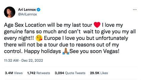 Ari Lennox Shares ‘agesexlocation Tour Will Be Her Last Fans React