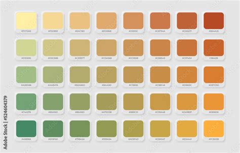 Colour Guide Palette Catalog Samples In Rgb Hex Green And Brown Color