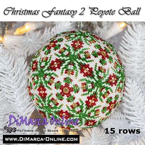 3d Peyote Ball Beading Pattern 15 Rows Christmas Fantasy Etsy