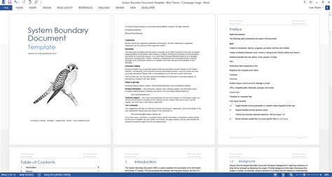 System Boundary Diagram Template